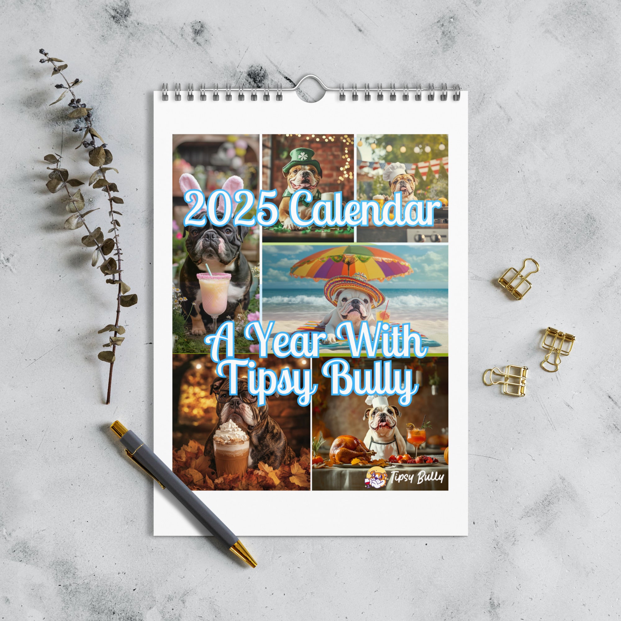 Tipsy Bully 2025 Wall Calendar (English)